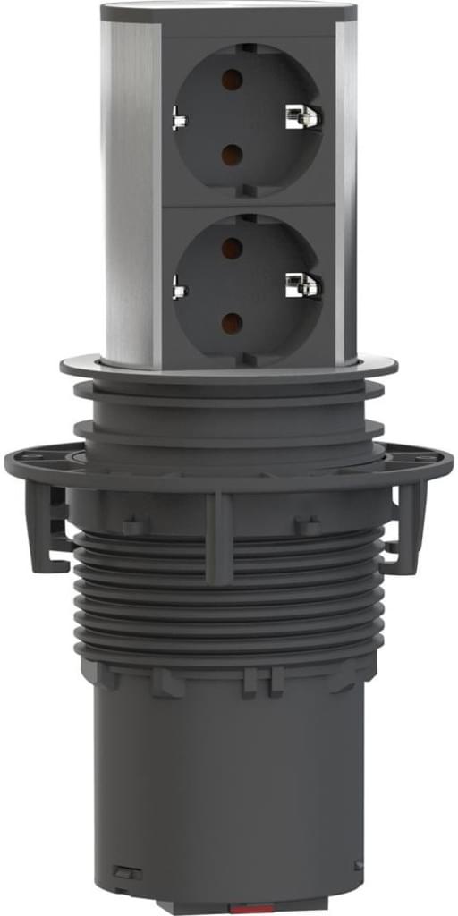 elektro-theke.de - Bachmann 928.002 Elevator vesenkbare Steckdosesäule 2x Schuko-Steckdosen